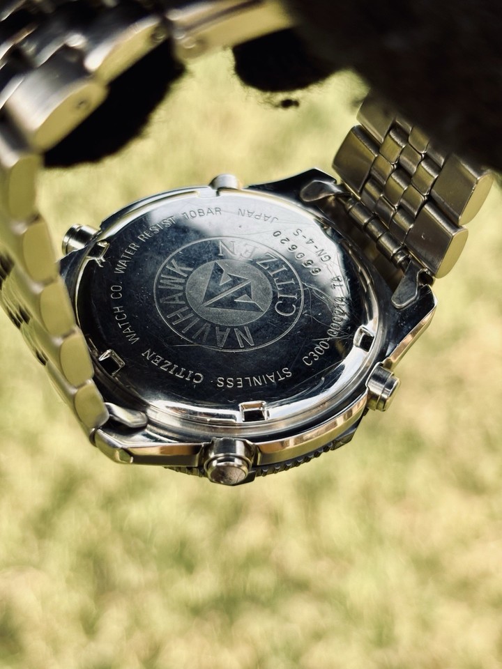 AUTHENTIC CITIZEN WORLD TIME CHRONO WATCH NAVIHAWK ANADIGI JAPAN C300 ...