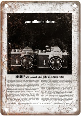 1962 Nikon Vintage Film Camera Advertisement Retro Look Metal Sign ...