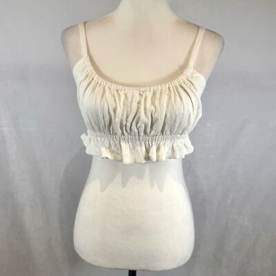 Garage super cute white backless festival crop top size medium NWOT | eBay