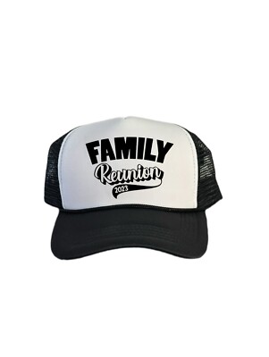 Family Reunion 2023 (Trucker) Snapback Cap Hat Unisex-Black/White | eBay