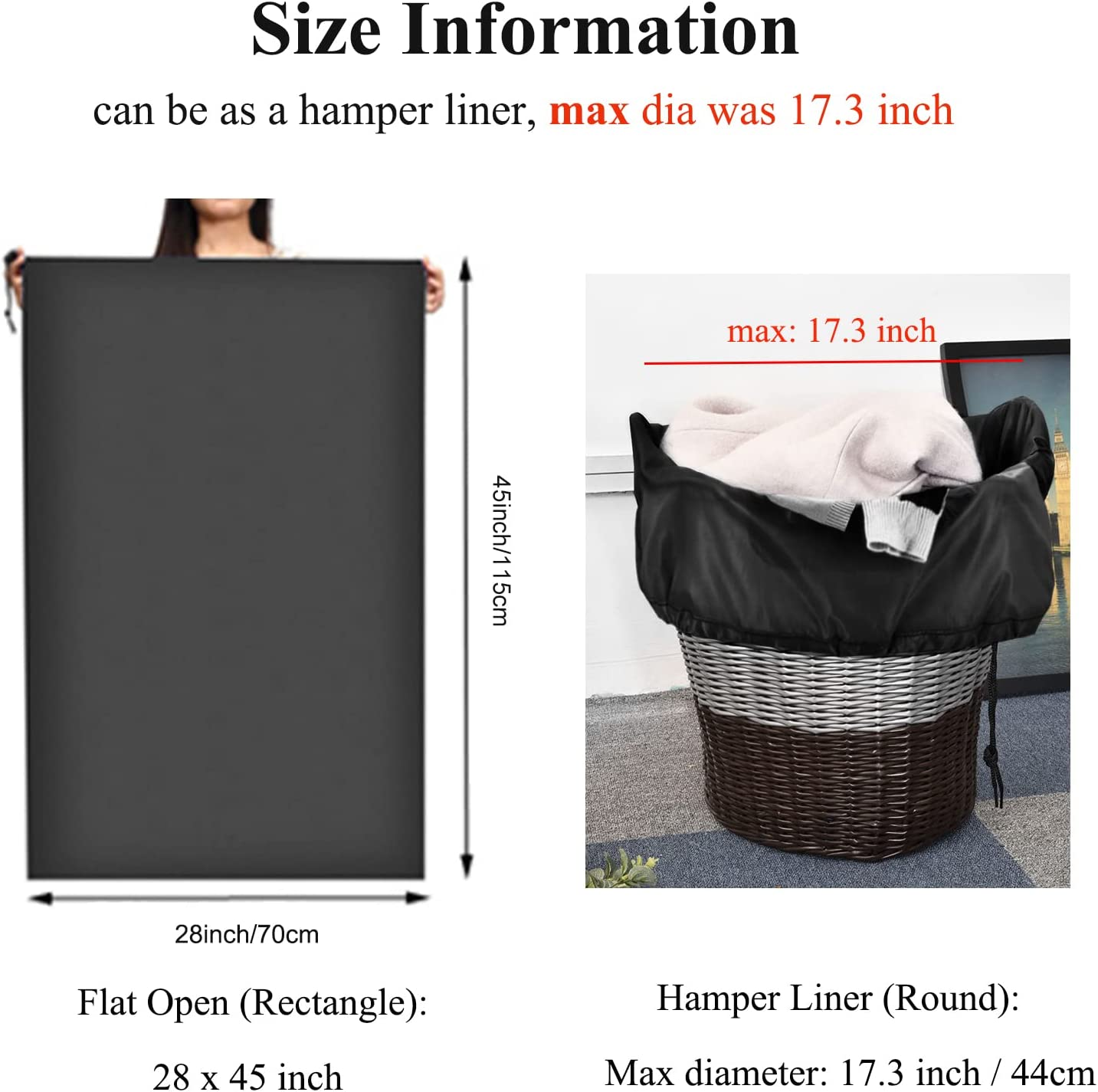 Extra Large Laundry Bags 2 Pack 28'' X 45'' Heavy Duty XL Organizer Bag ...