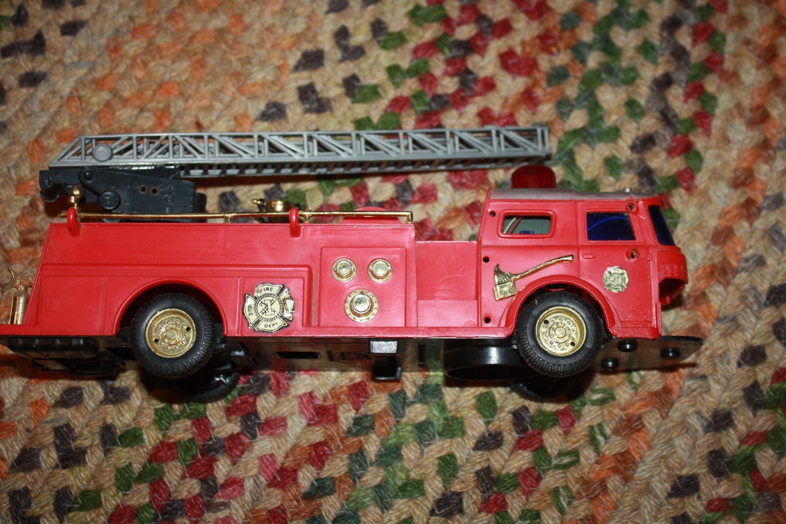 New Bright 1980 Battery Operated Fire Engine Bump N Go Action No. 1058 ...