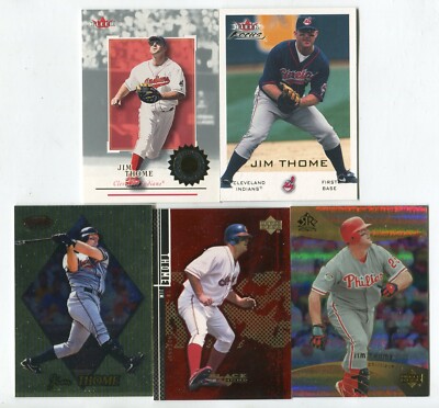 Jim Thome 5 Baseball Card Lot HOF INDIANS PHILLIES WHITE SOX ORIOLES ...
