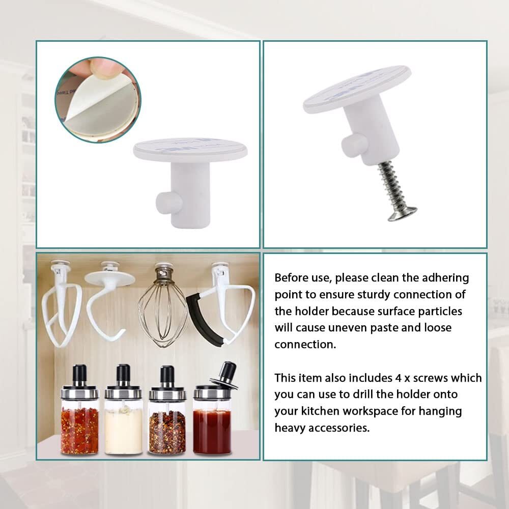 4 PACK Accessory Holder Organizer Storage Hanger For KitchenAid Mixer ...