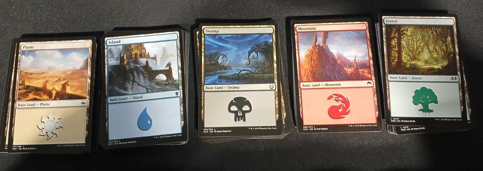 100 Magic the Gathering Basic Land Cards Lot - 20 of each type | eBay