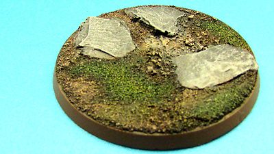 Painted 60mm resin bases X 2 Slate scenery Dreadnought Warhammer 40k ...