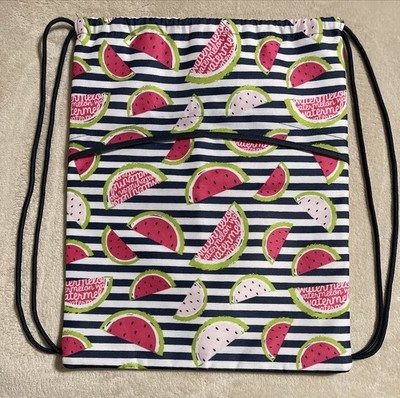 THIRTY ONE Slice Of Summer Watermelon Thermal Drawstring Cinch Bag Tote ...