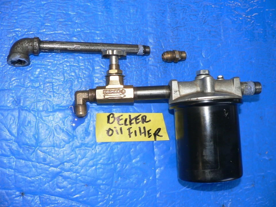 BECKER OIL BURNER FILTER Canister WITH VALVE PIPE FITTINGS | eBay