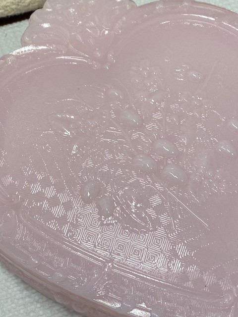 Mosser Glass USA Valentine Gift Large Strawberry Heart Trinket Box ...