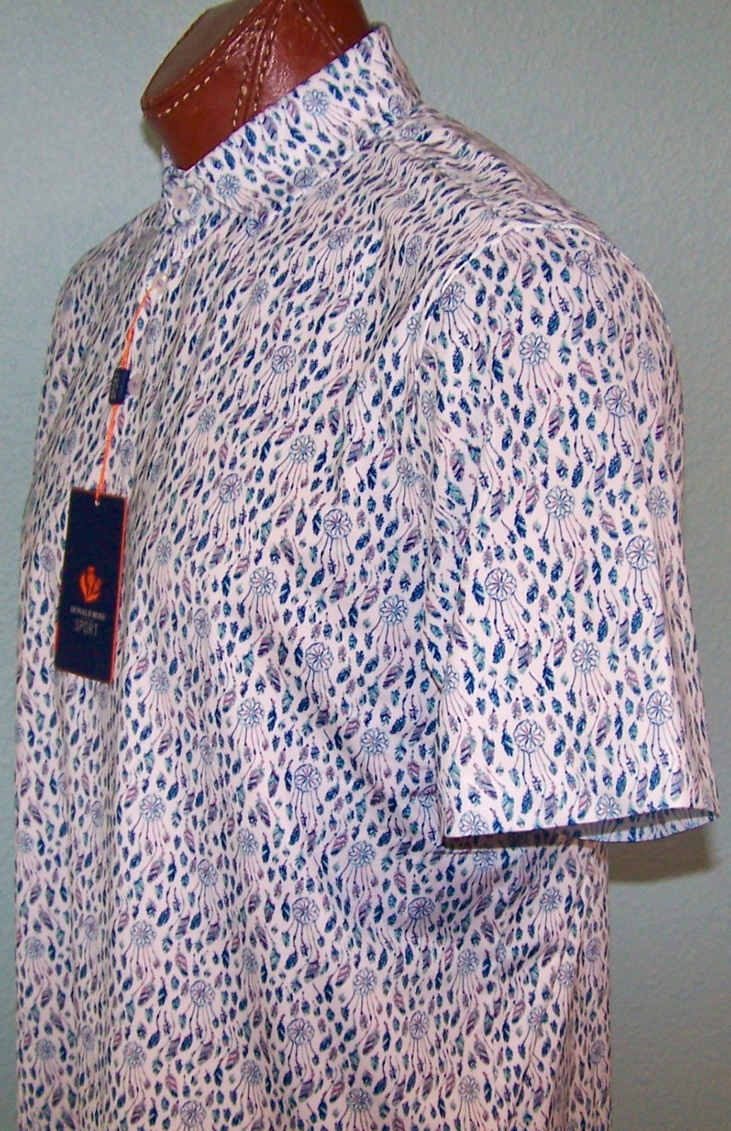 DONALD ROSS SPORT s/s Trimmer UPF, WICKING Polo sz L DREAM CHASER-WHITE ...