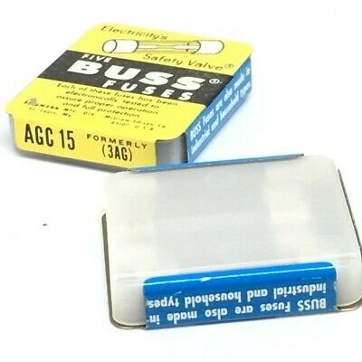 15A 250V AGC15 FAST ACTING FUSE BUSSMANN FUSETRON QTY:5 | eBay
