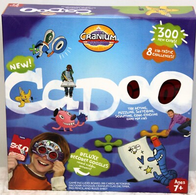 Cranium Cadoo Board Game Cards Goggles Clay Puzzles Acting Code ...
