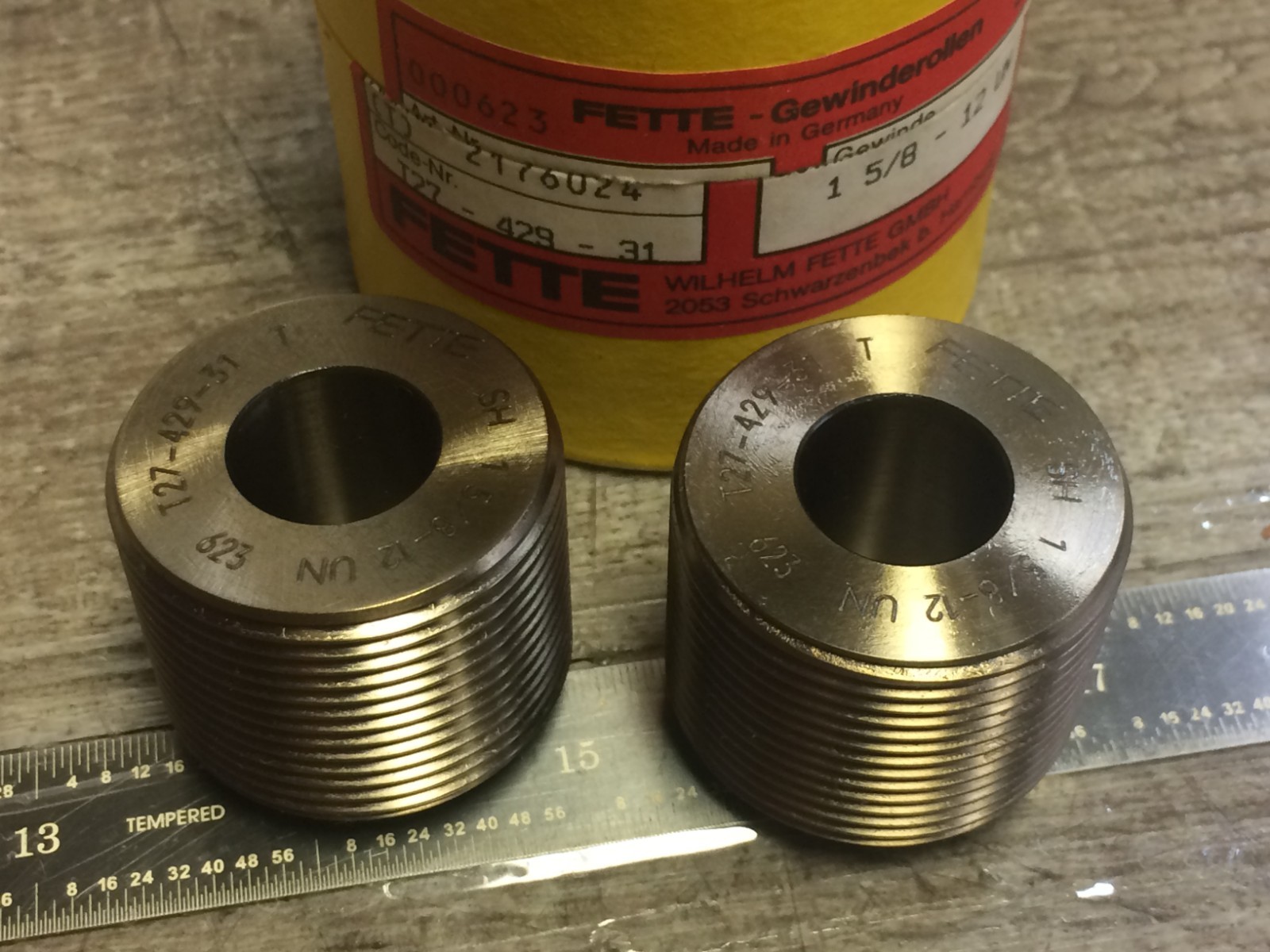 NEW SET OF FETTE THREAD ROLLING DIES 3/4 - 16 UNF | eBay