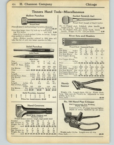 1925 PAPER AD 6 PG Tin Worker Tinner Tools Shears Brake Folding Machine ...