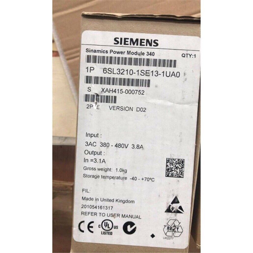 New Siemens converter Power Module PM340 6SL3210-1SE13-1UA0 6SL3 210 ...