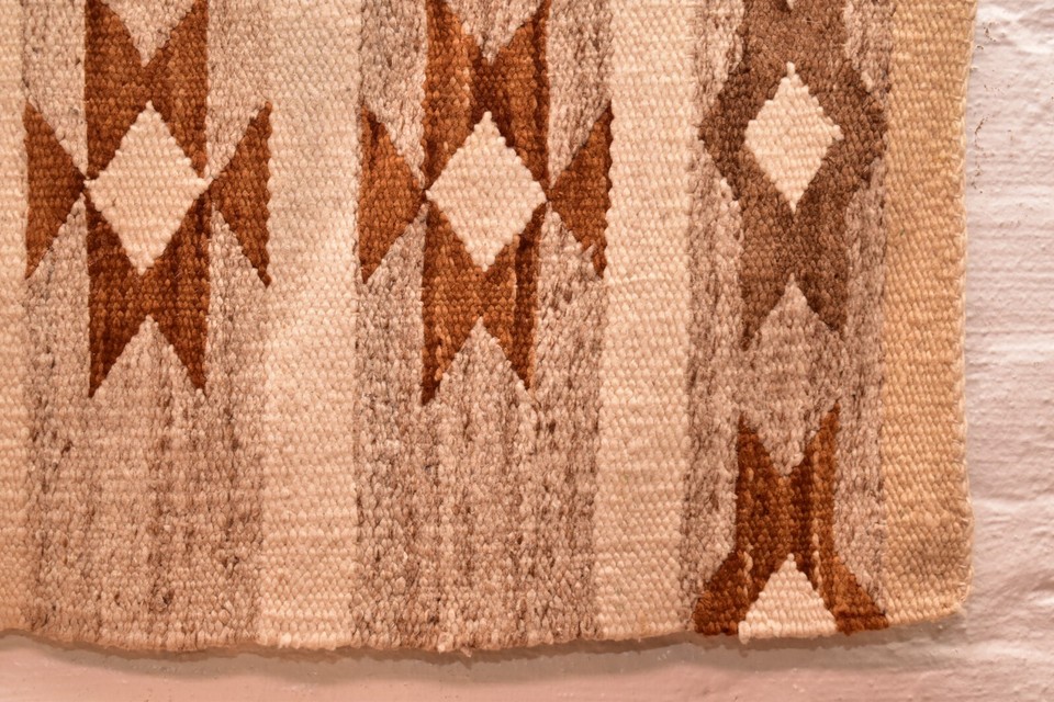 Antique Navajo Rug native american indian Crystal Striped Weaving VTG ...