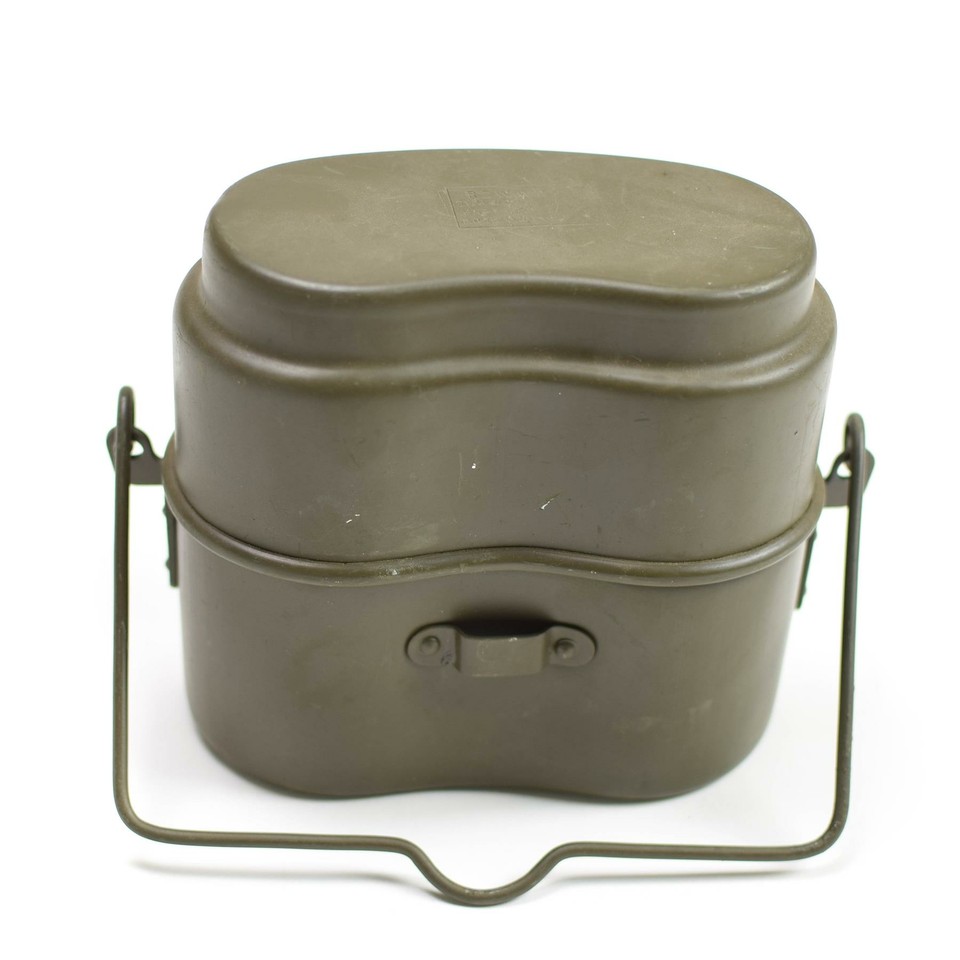 Original Polish Army mess kit Aluminum military bowler pot Army 2 parts ...