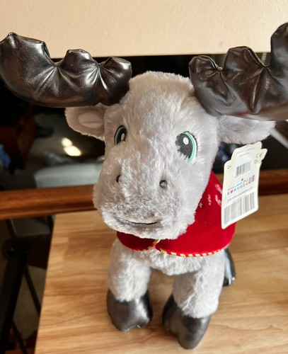 Build A Bear 2018 Grey Gust Moose Plush Stuffed Animal Green Eye Silver ...