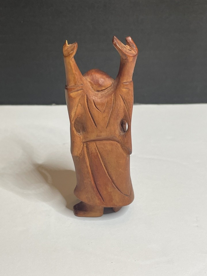 Happy Laughing Hands Up Buddha Statue 4" Tall Figurine | eBay