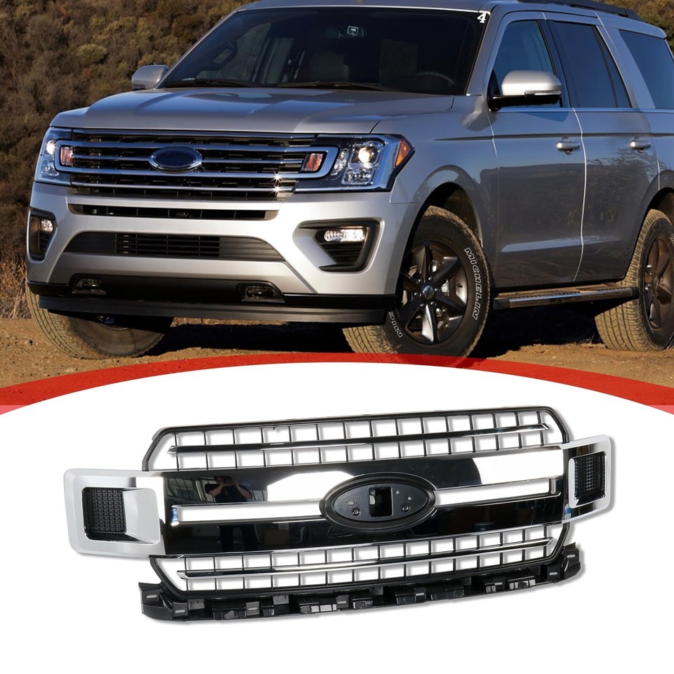 For 2018-2020 Ford F-150 Front Radiator Grille Assembly Chrome JL3Z ...
