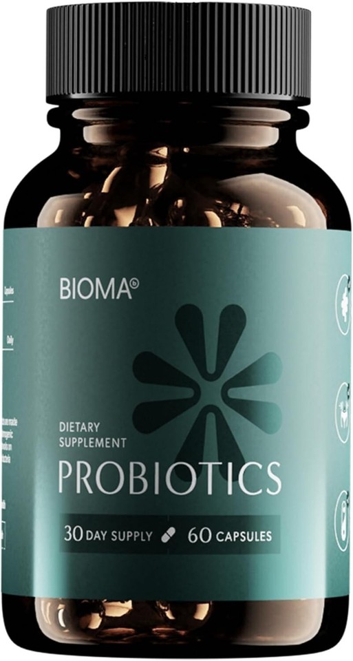 3 Pack BIOMA Probiotics Digestive Health Gut Support for Men & Women 60 ...