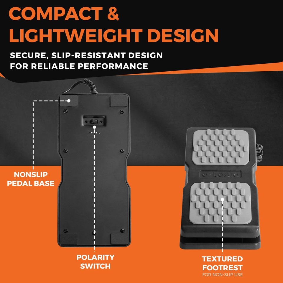 AP-EX Universal Expression Pedal with Polarity Switch and Non-Slip ...