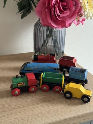 Vintage Brio Trains & Carriages Wooden Trains Wooden Train Track Train ...
