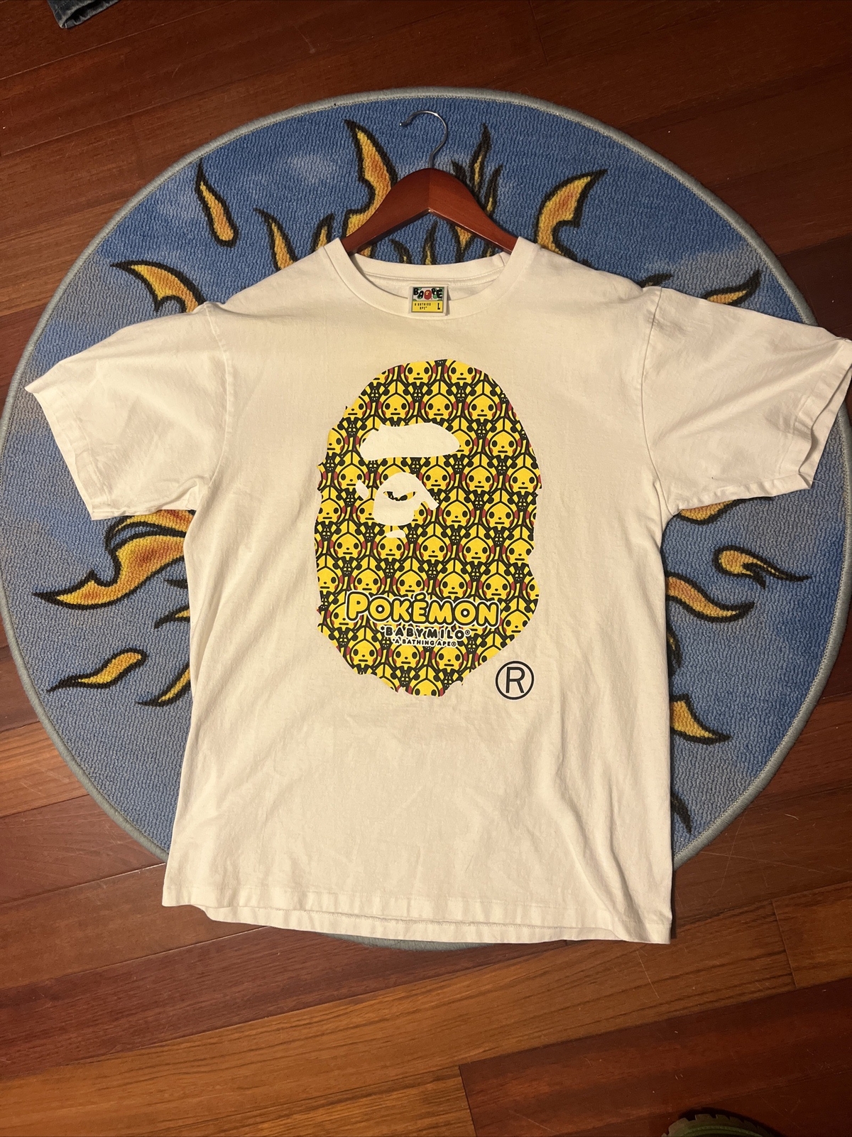 A Bathing Ape BAPE X Pokémon Pikachu T-shirt White Si… - Gem