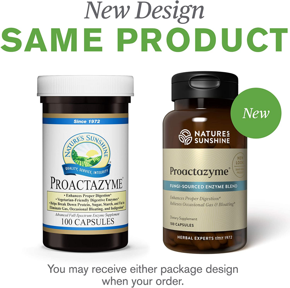Nature's Sunshine Proactazyme 100 Capsules | eBay