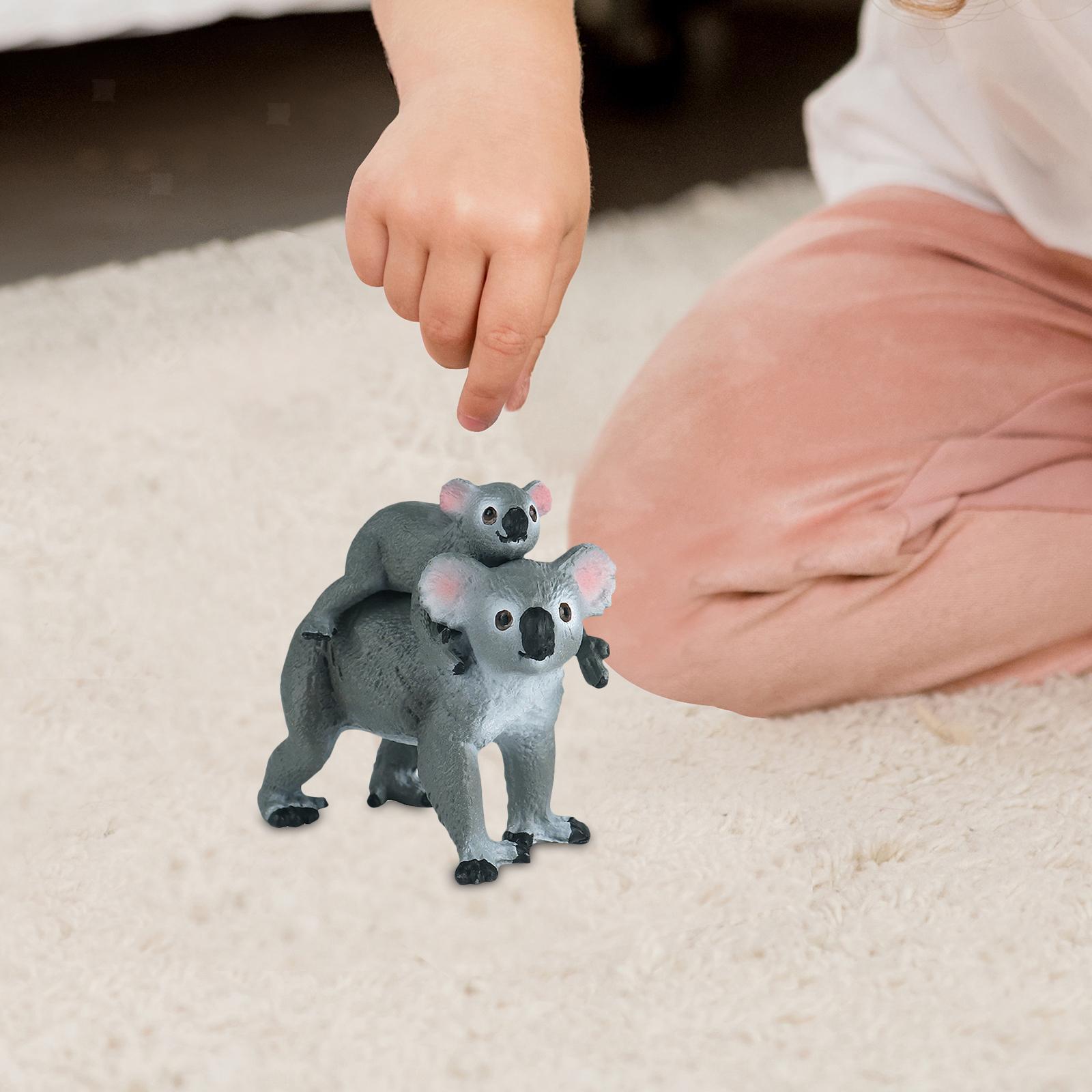 Koala Bear Toy Figure Miniature Lifelike for Cake Topper Boys Girls ...