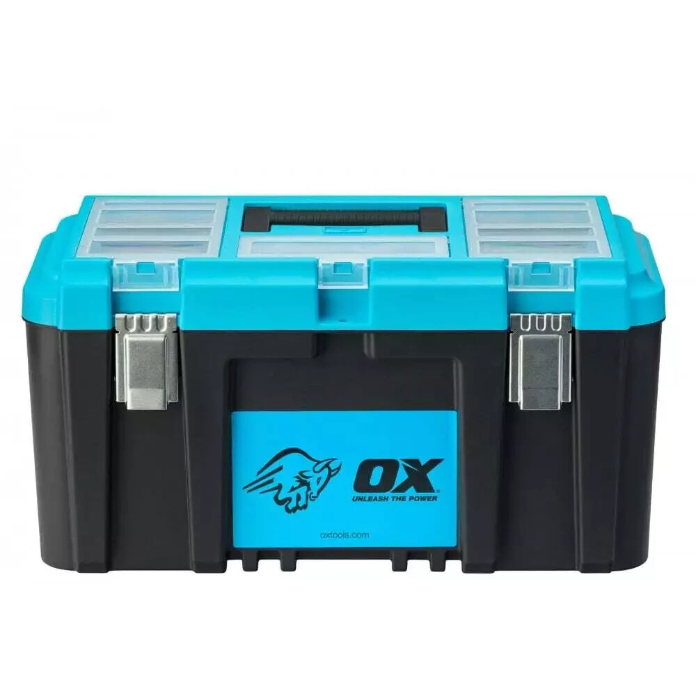 OX Tools 49cm 19" Pro Plastic Toolbox Organiser Tote Tray Storage, OX ...