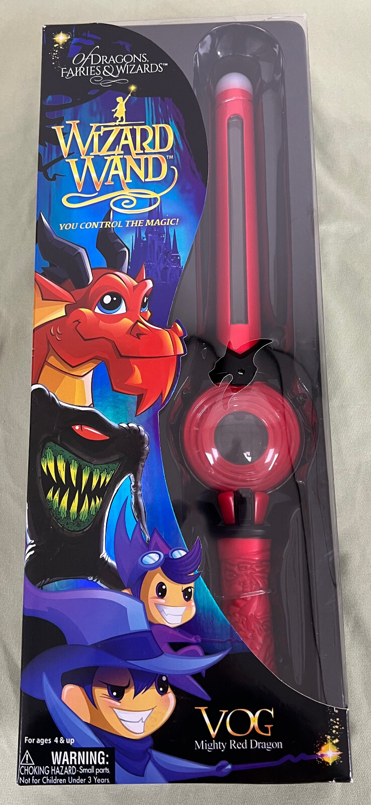 Mighty Wizard Wand: Of Dragons, Fairies, and Wizards Vog Hand Held Red ...