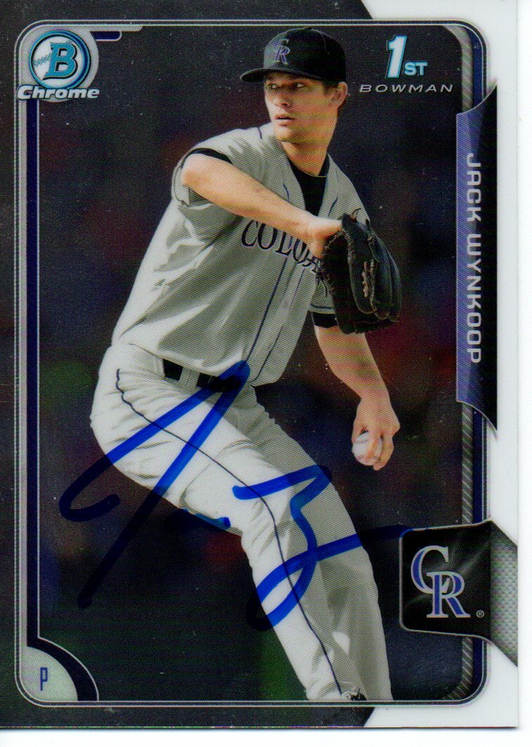 Jack Wynkoop Colorado Rockies 2015 Bowman Chrome Rookie Autographed ...