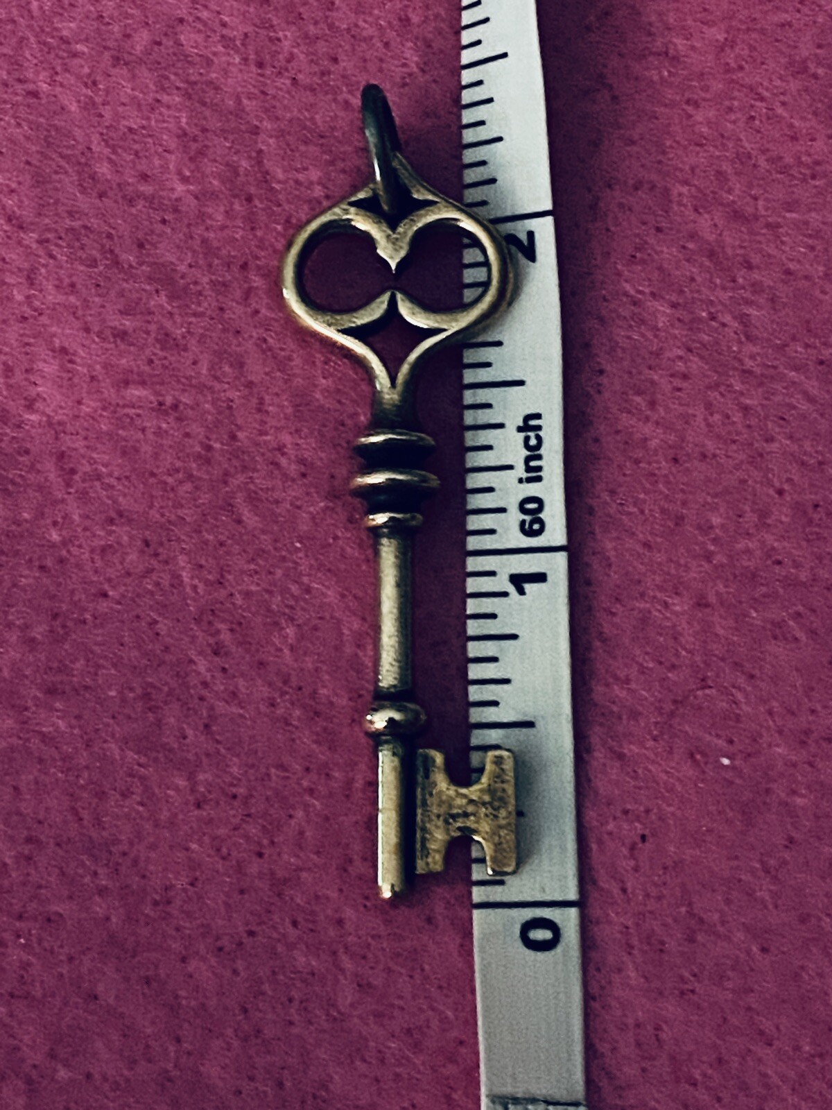 James Avery Retired Bronze RENAISSANCE KEY PENDANT - Gem