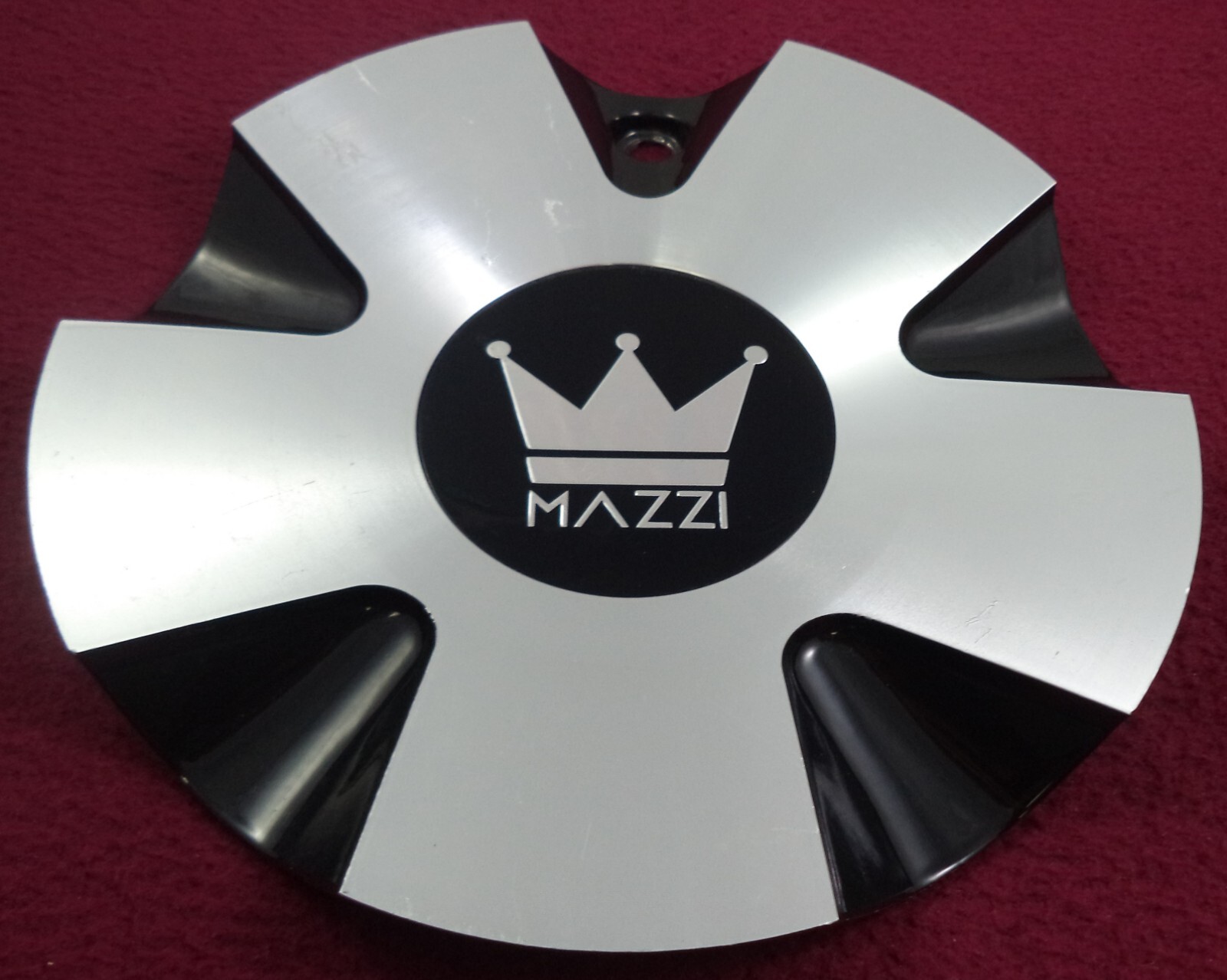 Mazzi Wheels Silver / Gloss Black Custom Wheel Center Cap # C10337B-CAP ...