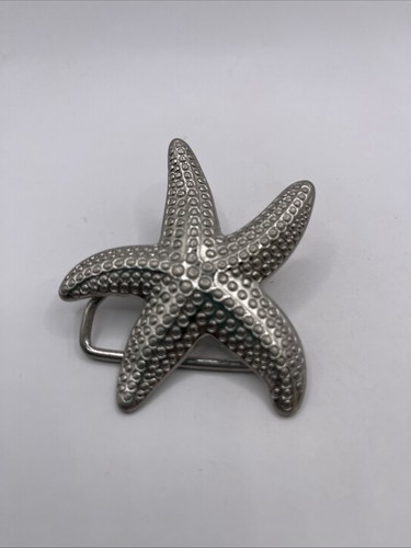 Vintage Siilvertone Starfish Hammered Look Belt Buckle | eBay