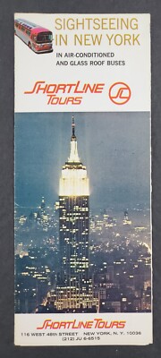 1960s New York City Shortline Bus Tours NY Sightseeing Vintage Travel ...