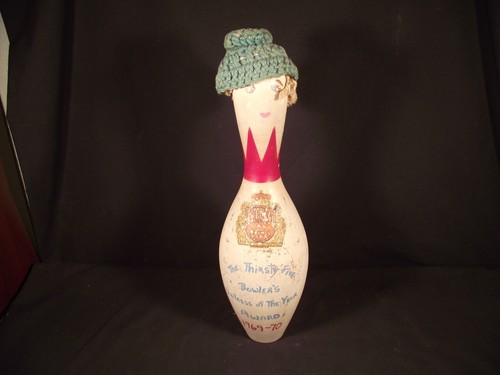 Vintage Brunswick Balke Collender Dura King Red Crown Bowling Pin ...