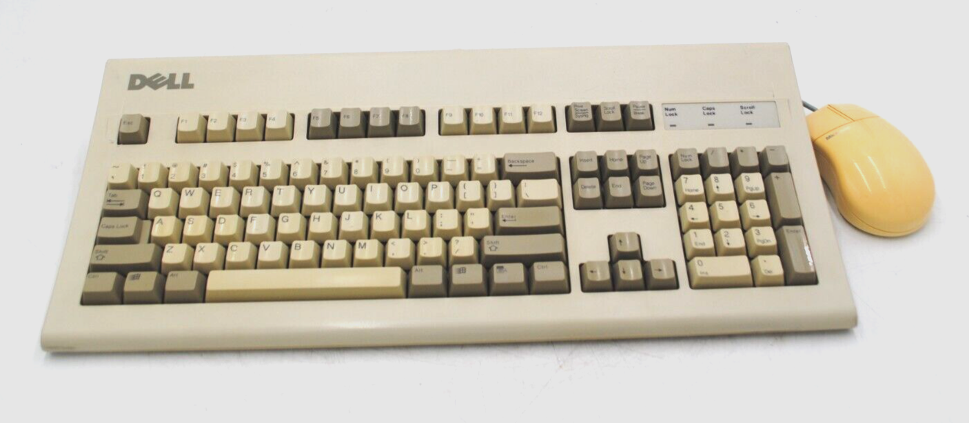 Dell AT101W Vintage Mechanical Keyboard & Microsoft Mouse Port ...