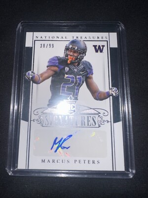 Marcus Peters 2015 National Treasures 269 Multi-Sport Signatures 38/99 ...