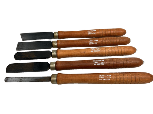 Craftsman High Speed Steel Wood Turning Chisels Set Lightly Used 14-15 ...