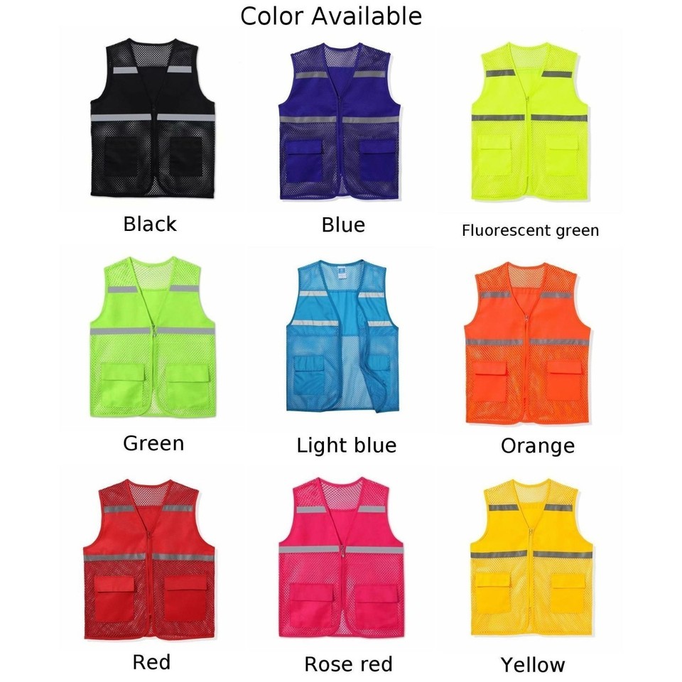 Fashionable Reflective Strip Printed Vest for Men and Women's Workwear ...