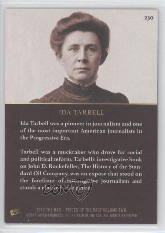 2017 The Bar Pieces of the Past Historic Americans Ida Tarbell #230 fm0 ...