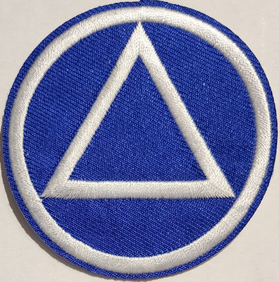 Alcoholics Anonymous AA blue and white embroidered Iron on patch | eBay