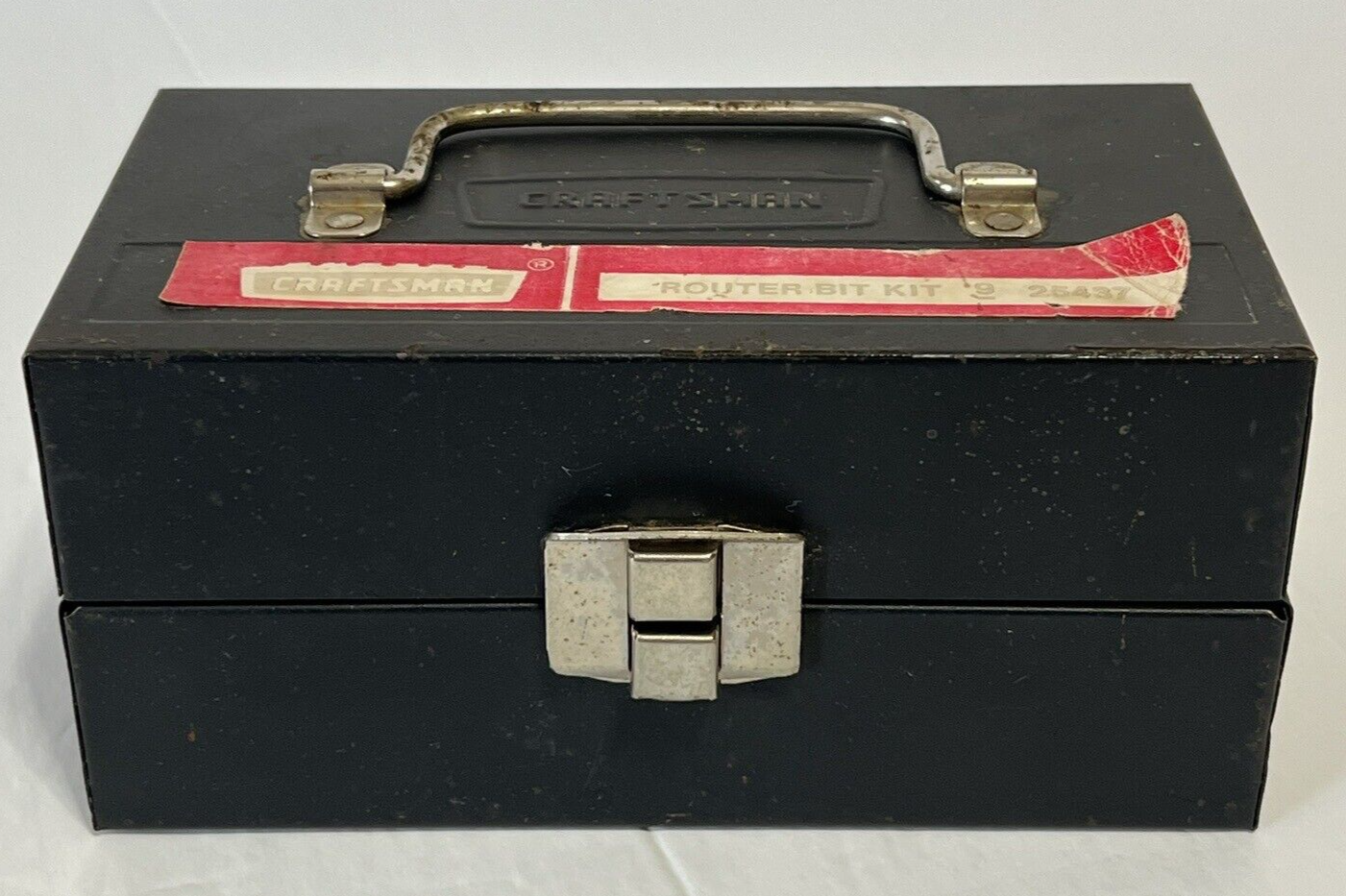 VINTAGE CRAFTSMAN ROUTER BITS METAL CASE SET 9 #254327 METAL CLOSURE | eBay