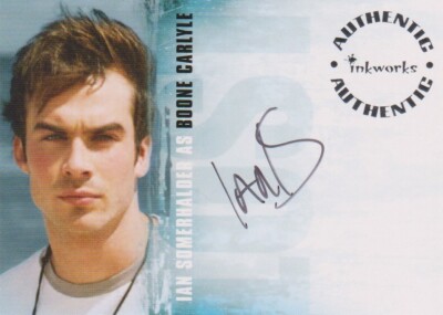 2007 LOST SEASON THREE IAN SOMERHALDER AS BOONE CARLYLE AUTOGRAPH CARD ...
