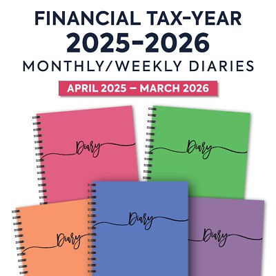 Financial Tax Year Diary 2025-26 A5 size | April 25 – March 26 ...