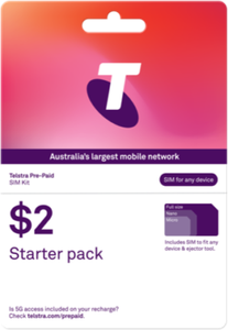 Telstra Australian Pre-Paid SIM Card Regular Micro Nano 3G 4G LTE ...