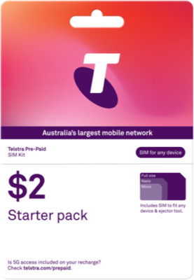 Telstra Australian Pre-Paid SIM Card Regular Micro Nano 3G 4G LTE ...