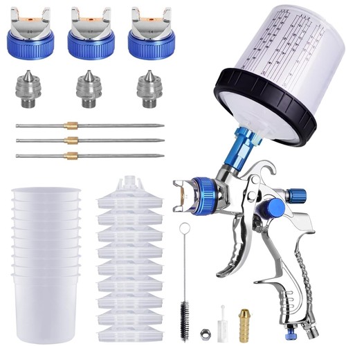 HVLP Paint Sprayer with 10pcs 600ML Mixing Quick Cup,Spray Paint Gun ...